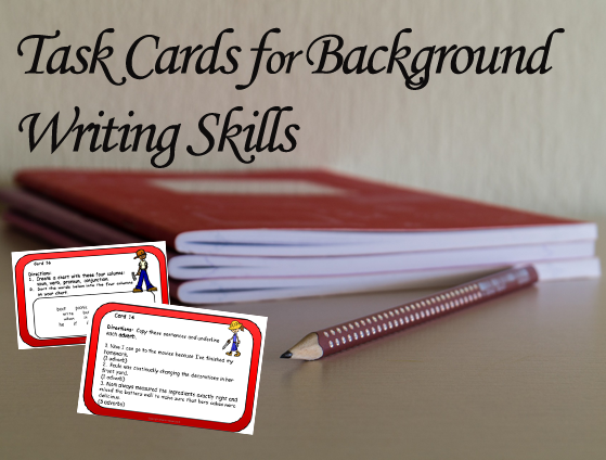 Task Cards for Background Writing Skills