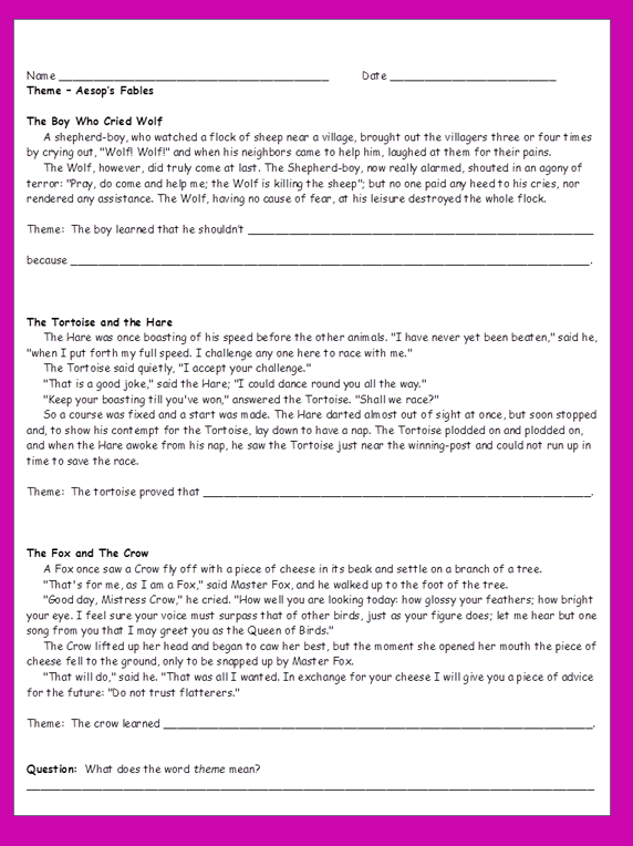 Teaching Story Elements