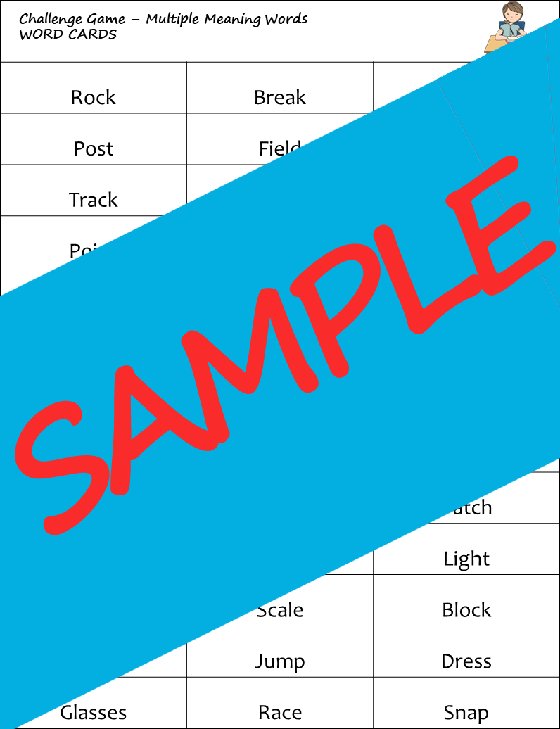 Multiple Meaning Word Team Challenge