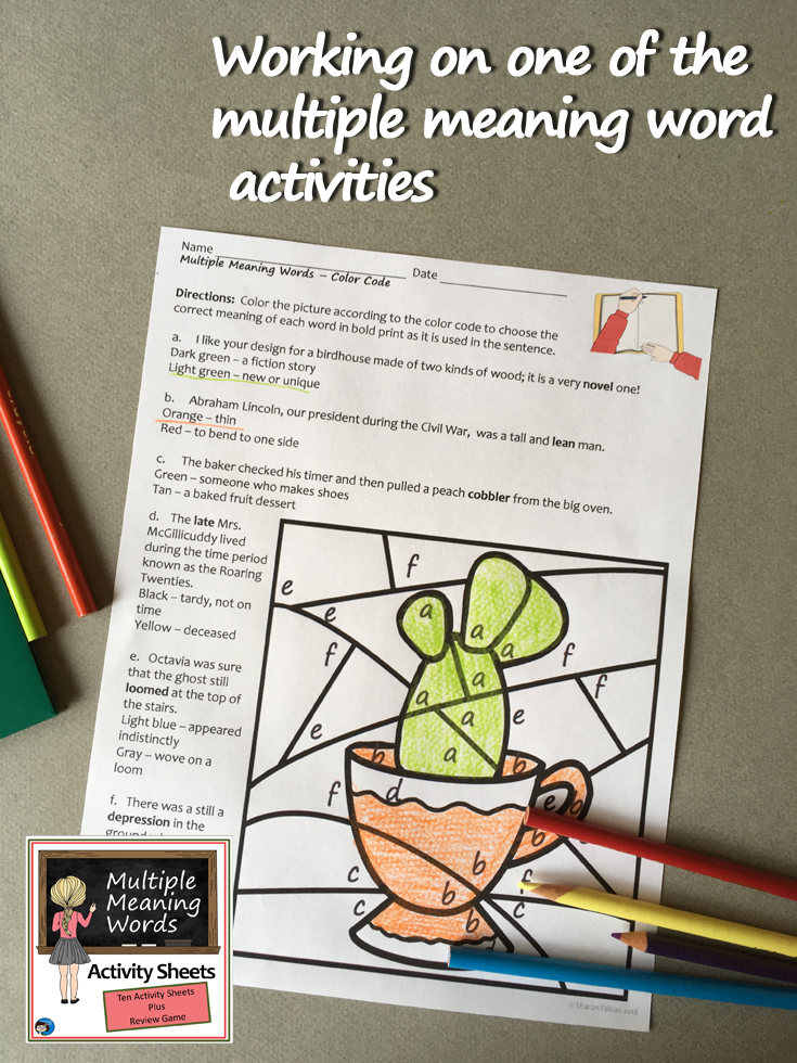 Multiple Meaning Words for the Middle Grades