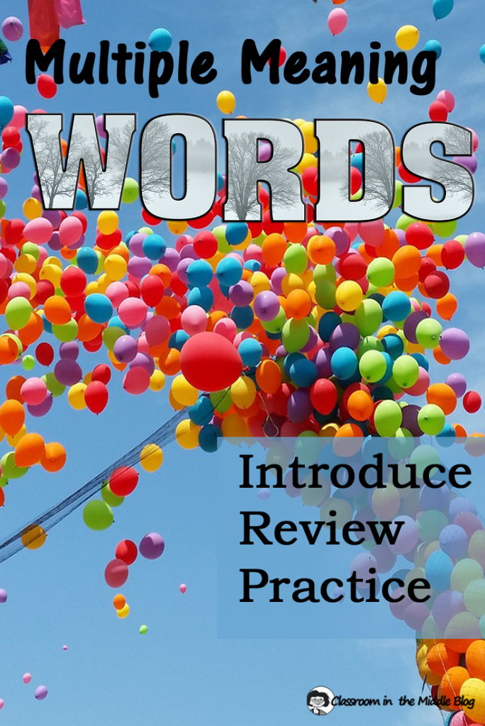 Multiple Meaning Words for the Middle Grades