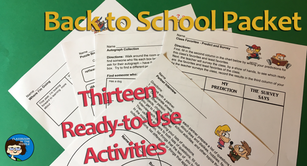 Back to School Activities