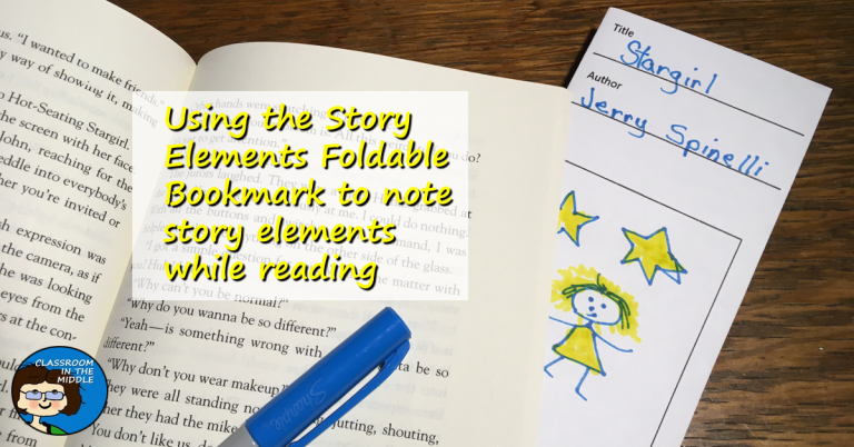 Using the Story Elements Foldable Bookmark