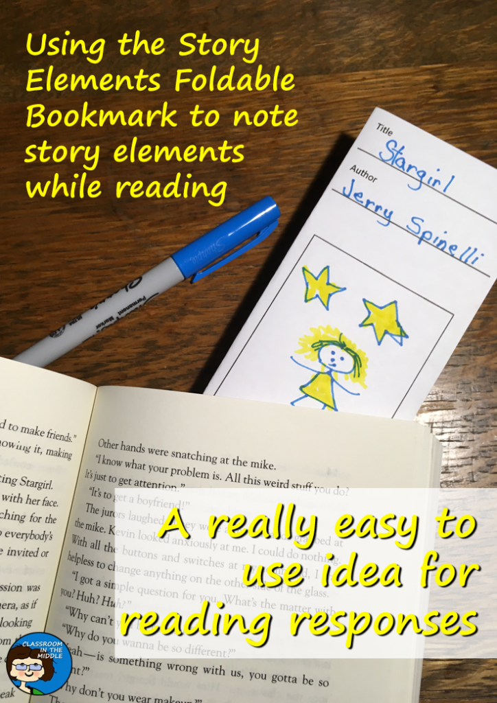 Using the Story Elements Foldable Bookmark