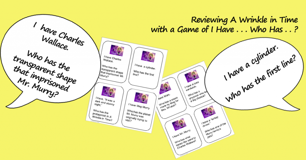 Reviewing a Class Novel with Fun Card Game