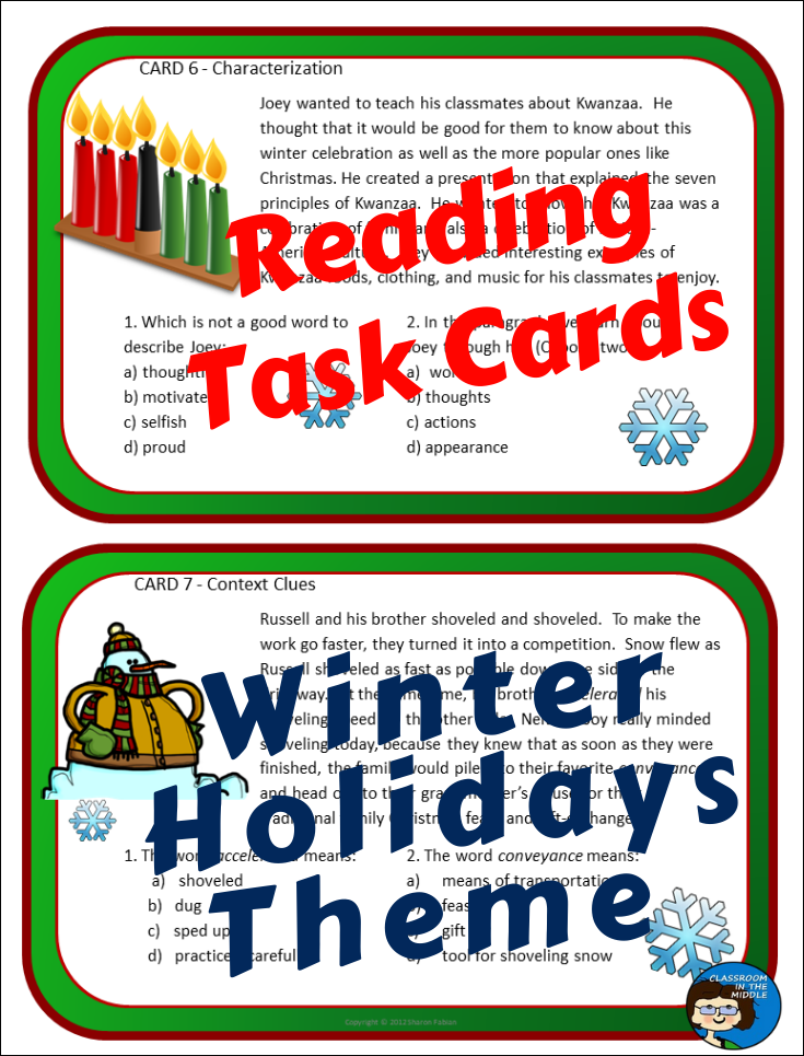 Seasonal Reading Skills