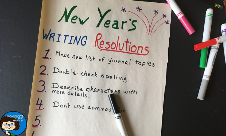 New Year’s Resolutions for Young Writers