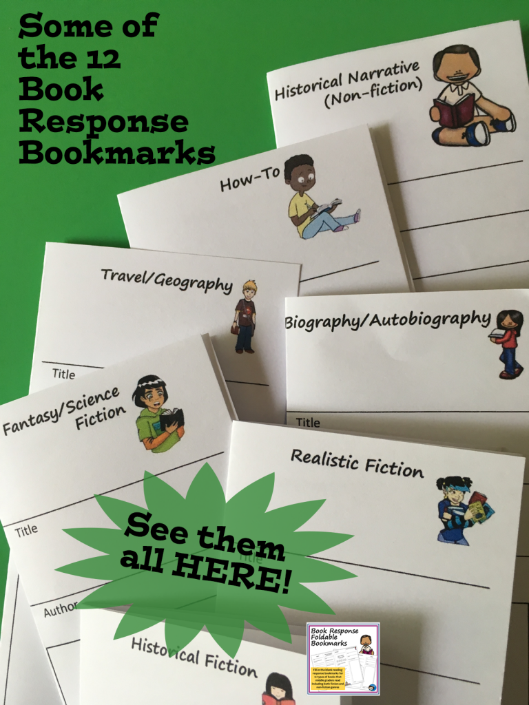 Book Response Bookmarks, and Reading at Home