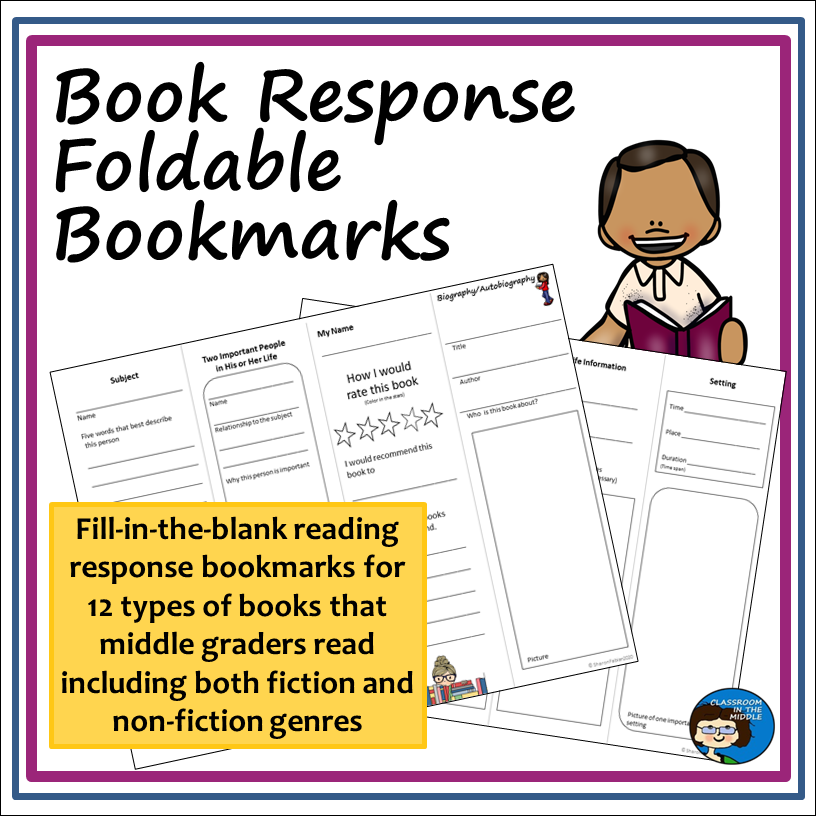 Using Book Response Bookmarks in the Classroom and at Home