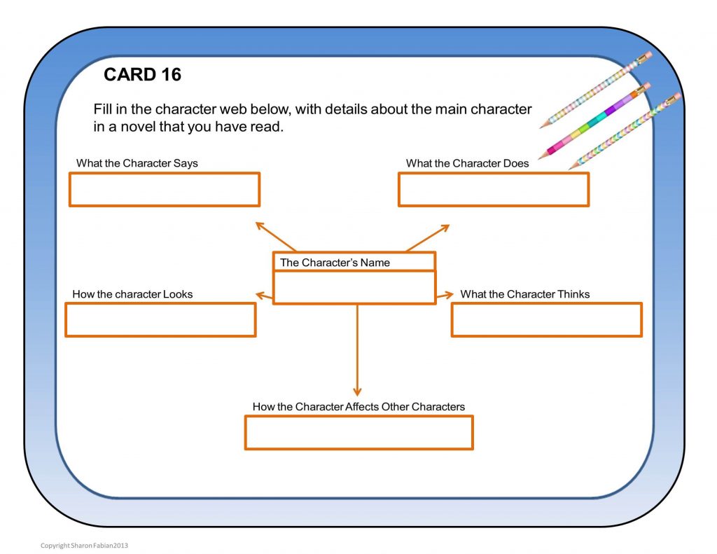 Teaching Characterization with Task Cards