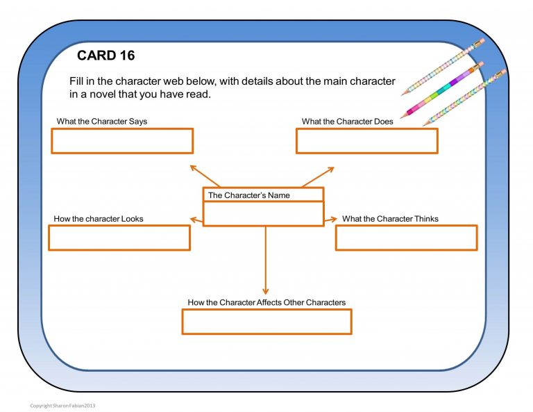 Teaching Characterization with Task Cards