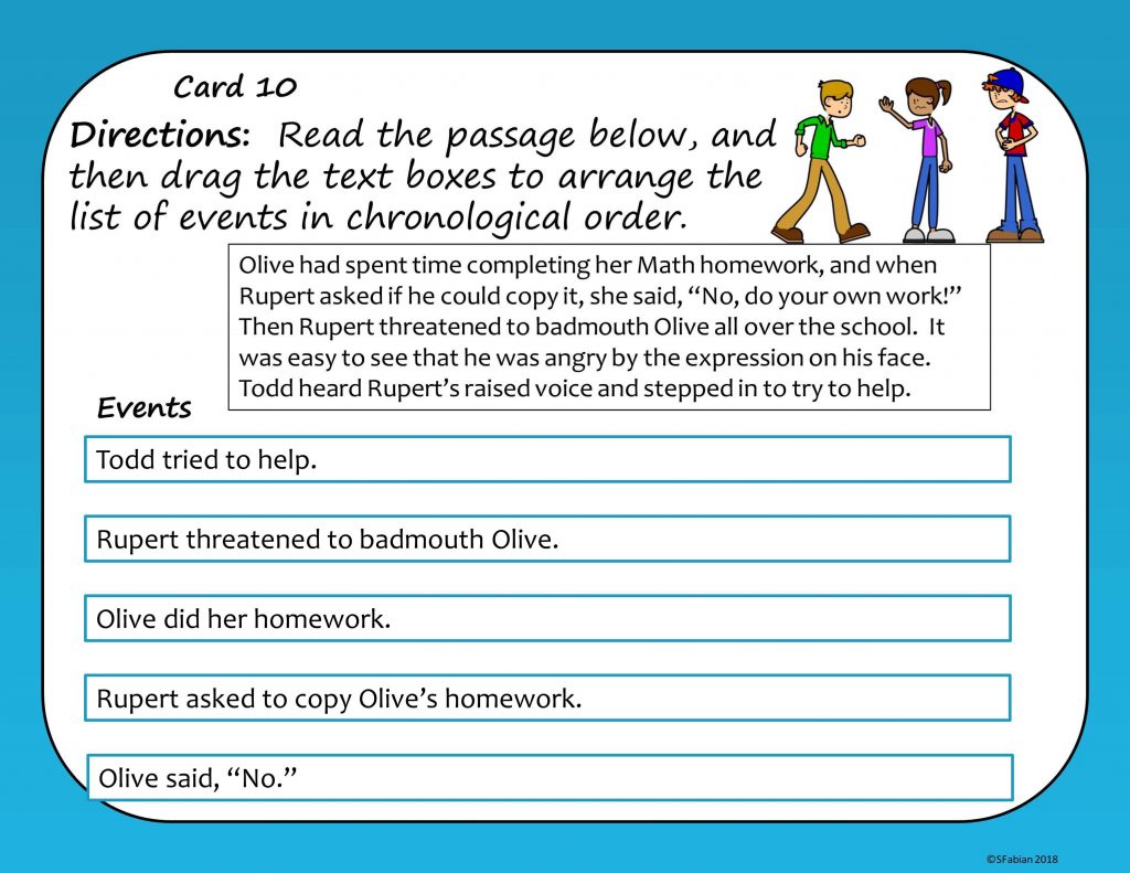 Teaching Chronological Order with Task Cards
