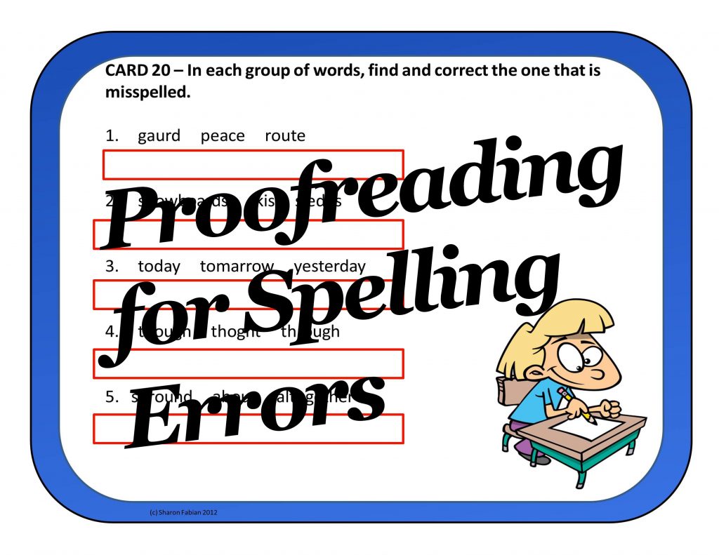 Teaching Proofreading with Task Cards