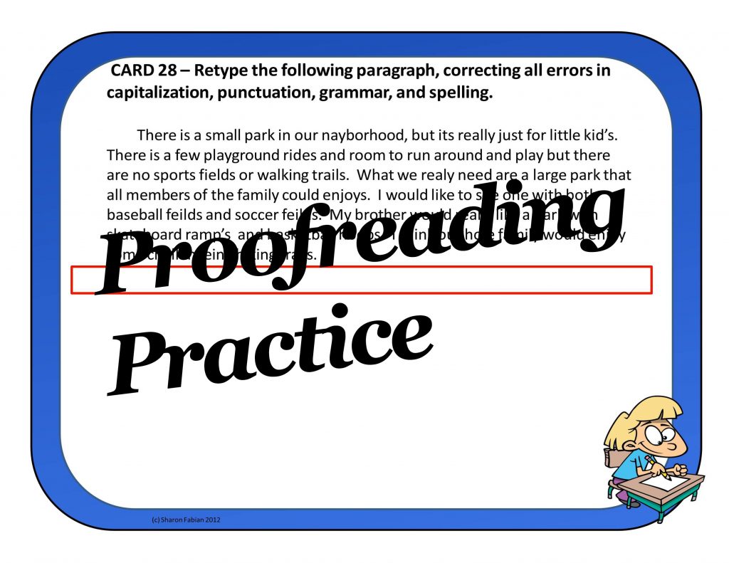 Teaching Proofreading with Task Cards