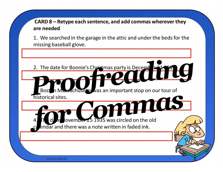 Teaching Proofreading with Task Cards