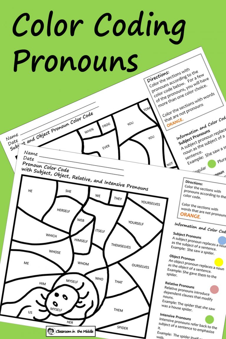 Color Coding Pronouns – A Free Resource in Digital and Print Versions