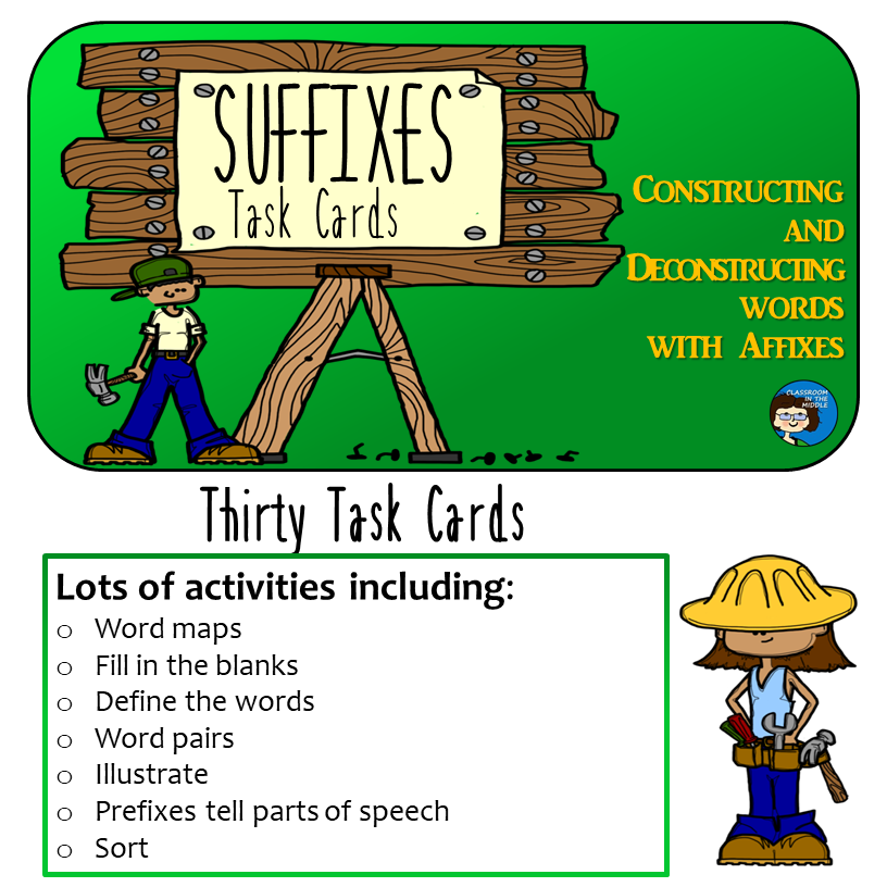 Suffixes and Parts of Speech – Two Lessons in One