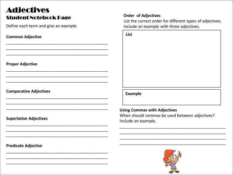 Adjectives for Big Kids