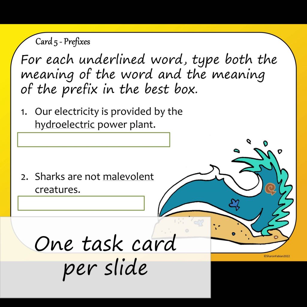 Vocabulary Skills Task Card – A FREE Sampler to Try with Your Classes