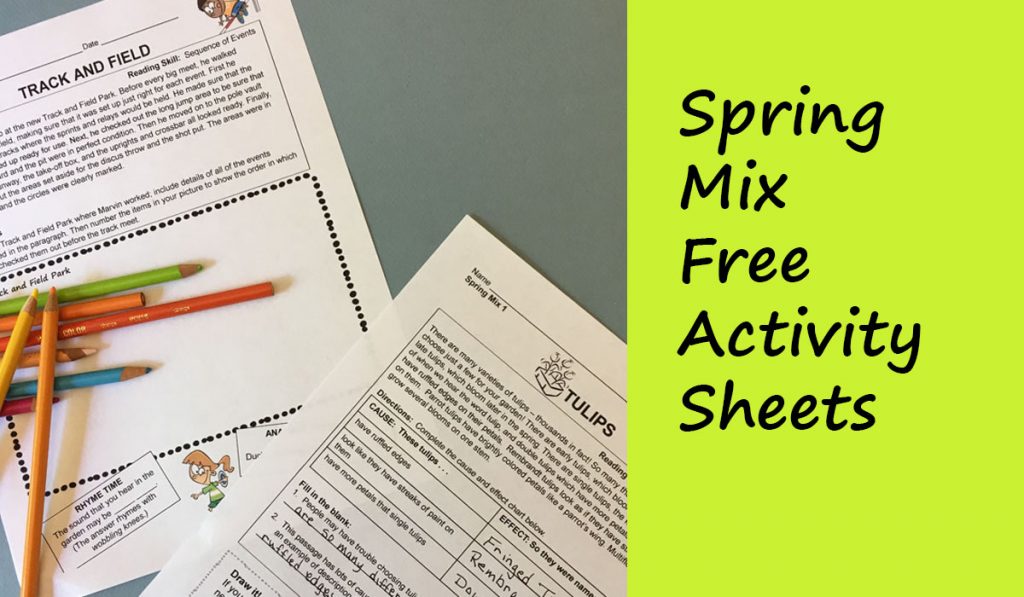 Spring Mix – Free Activity Sheets
