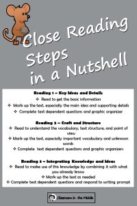 Diving into Reading Skills with Close Reading