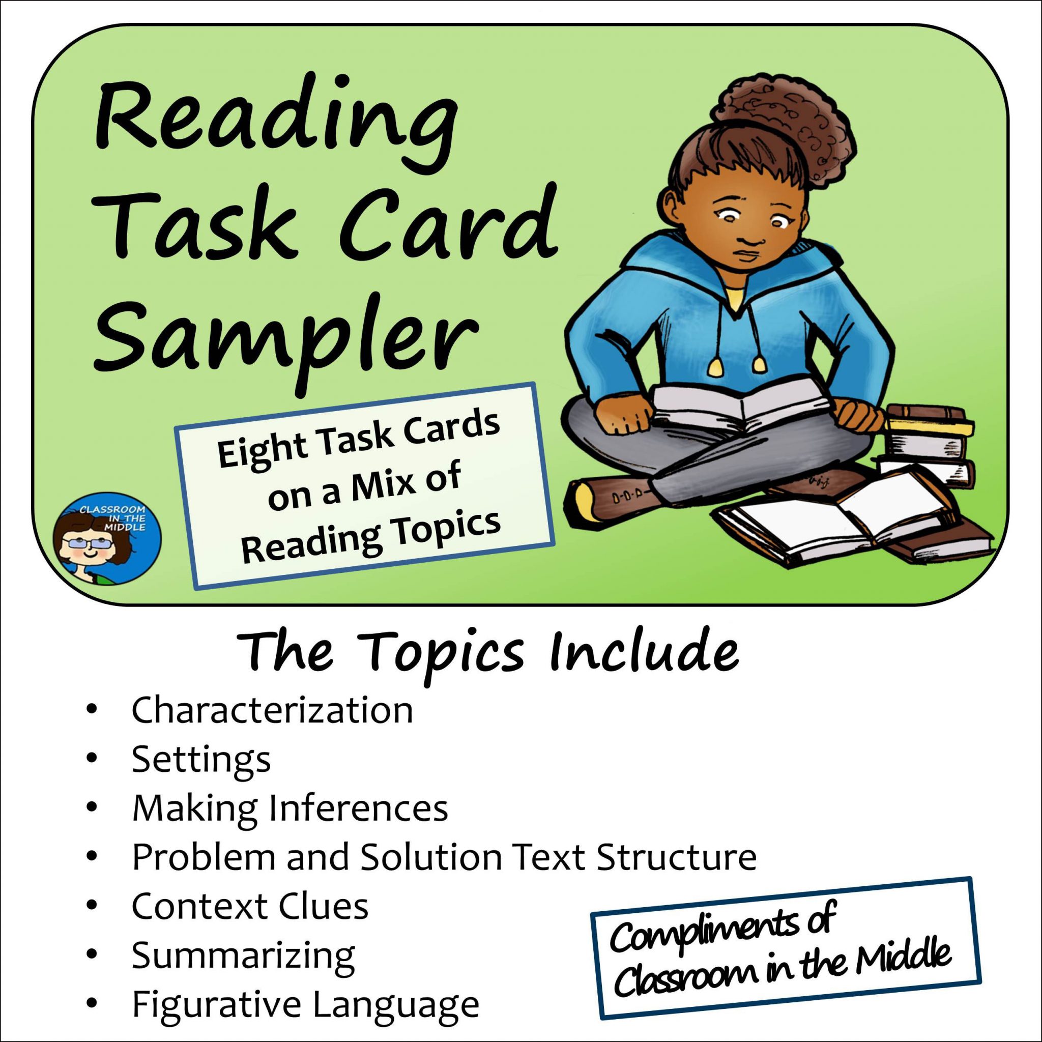 Reading Comprehension Round-up, with Free Task Cards