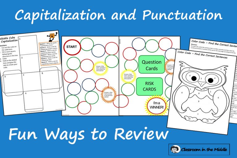 Capitalization and Punctuation – Fun Ways to Review