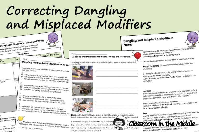 Correcting Dangling and Misplaced Modifiers